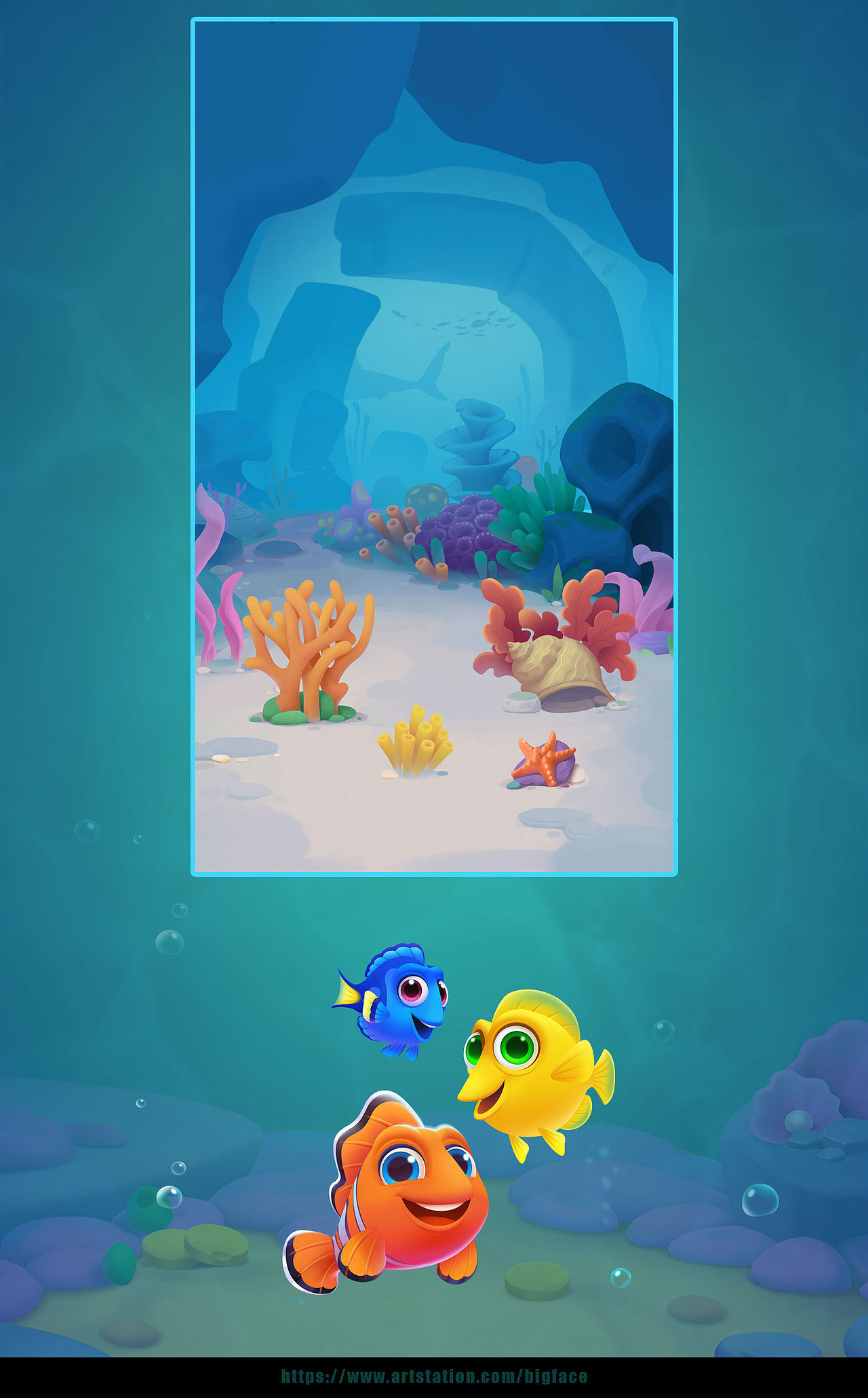 solitaire fish 欧美风格小游戏概念设计合集_王的沙发-站酷ZCOOL