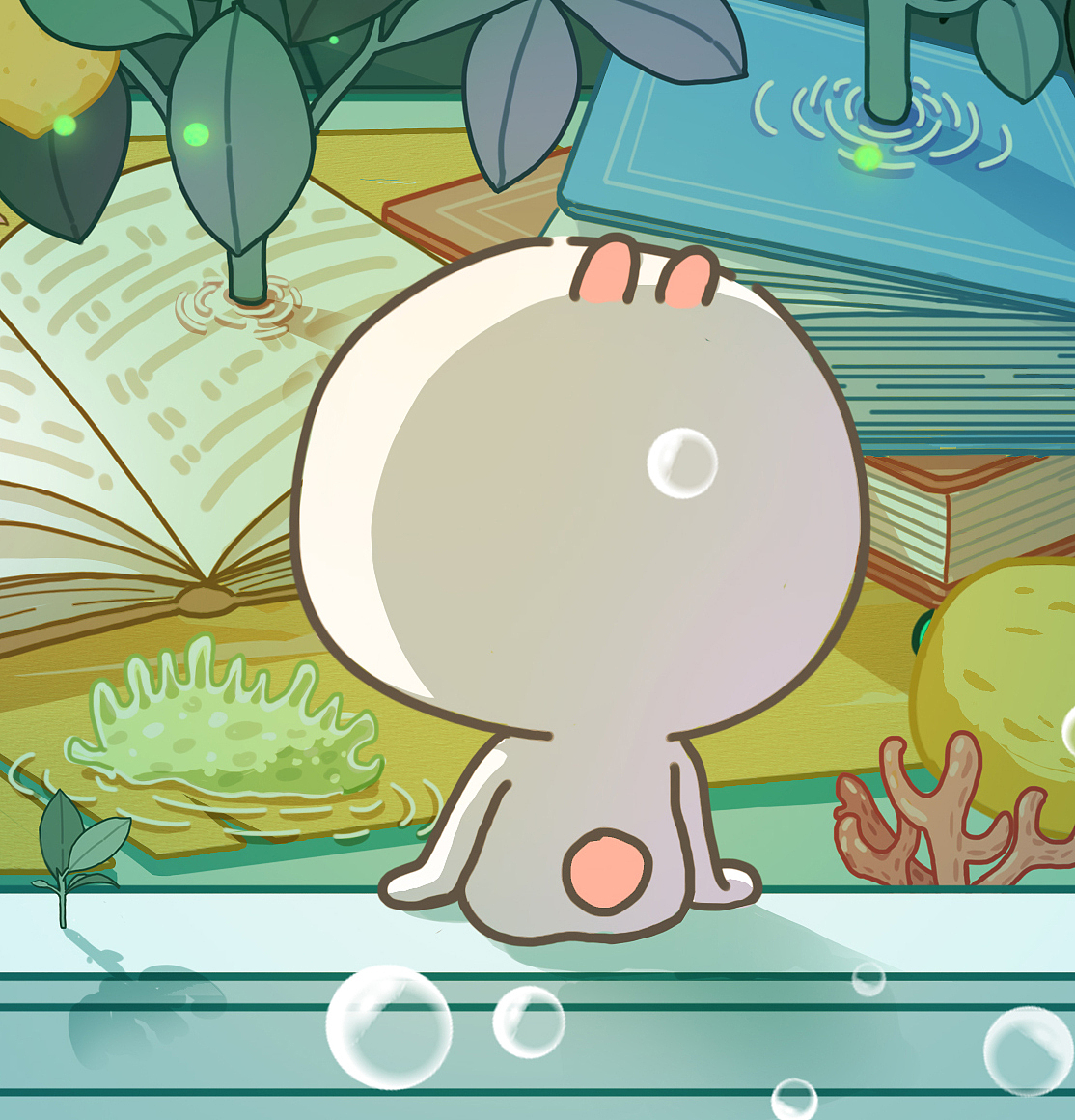 IP：《蕉绿兔与少年》系列插画1_不是七爷的SEVEN-站酷ZCOOL