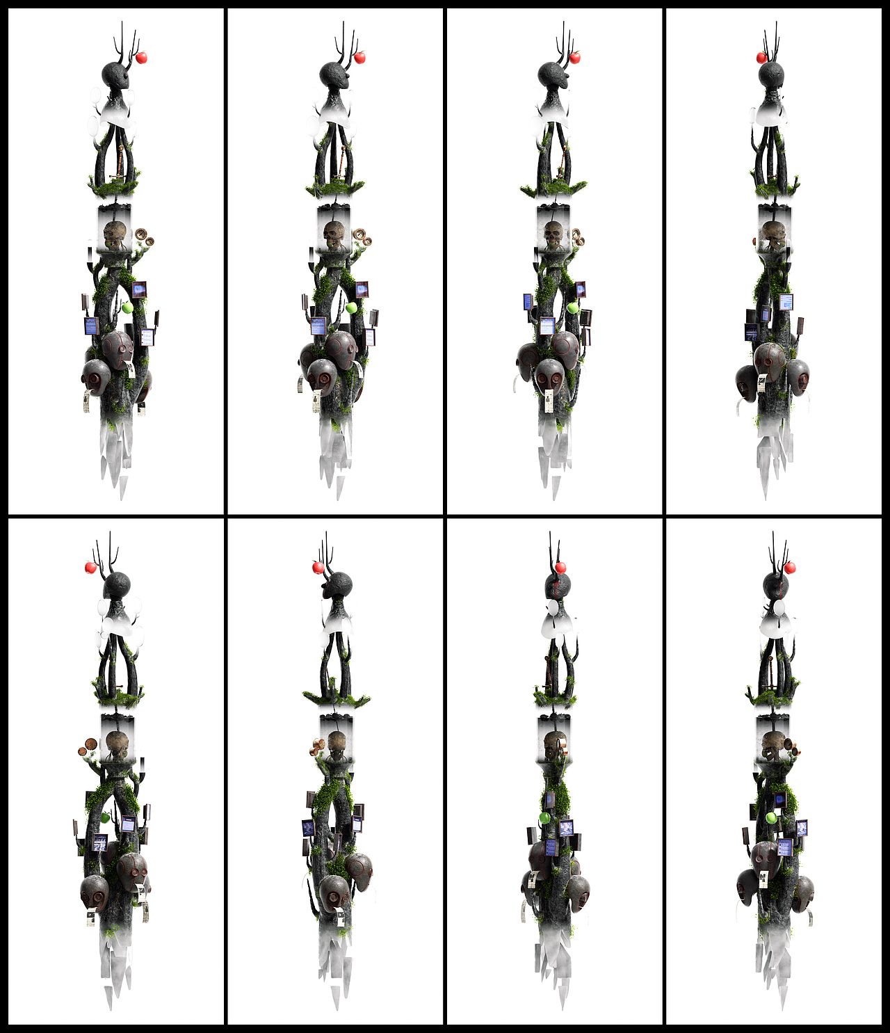 Judges And The Beanstalk-虚拟雕塑概念设计_X_RRR-站酷ZCOOL