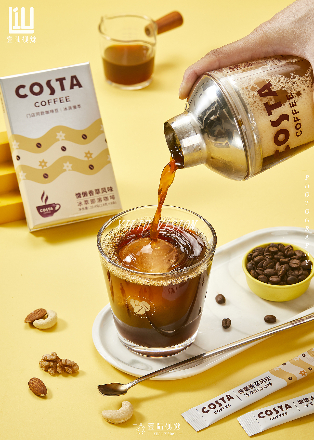 美食摄影｜速溶咖啡拍摄｜轻甜，舌尖轻享受｜#costa_壹陆视觉-站酷ZCOOL