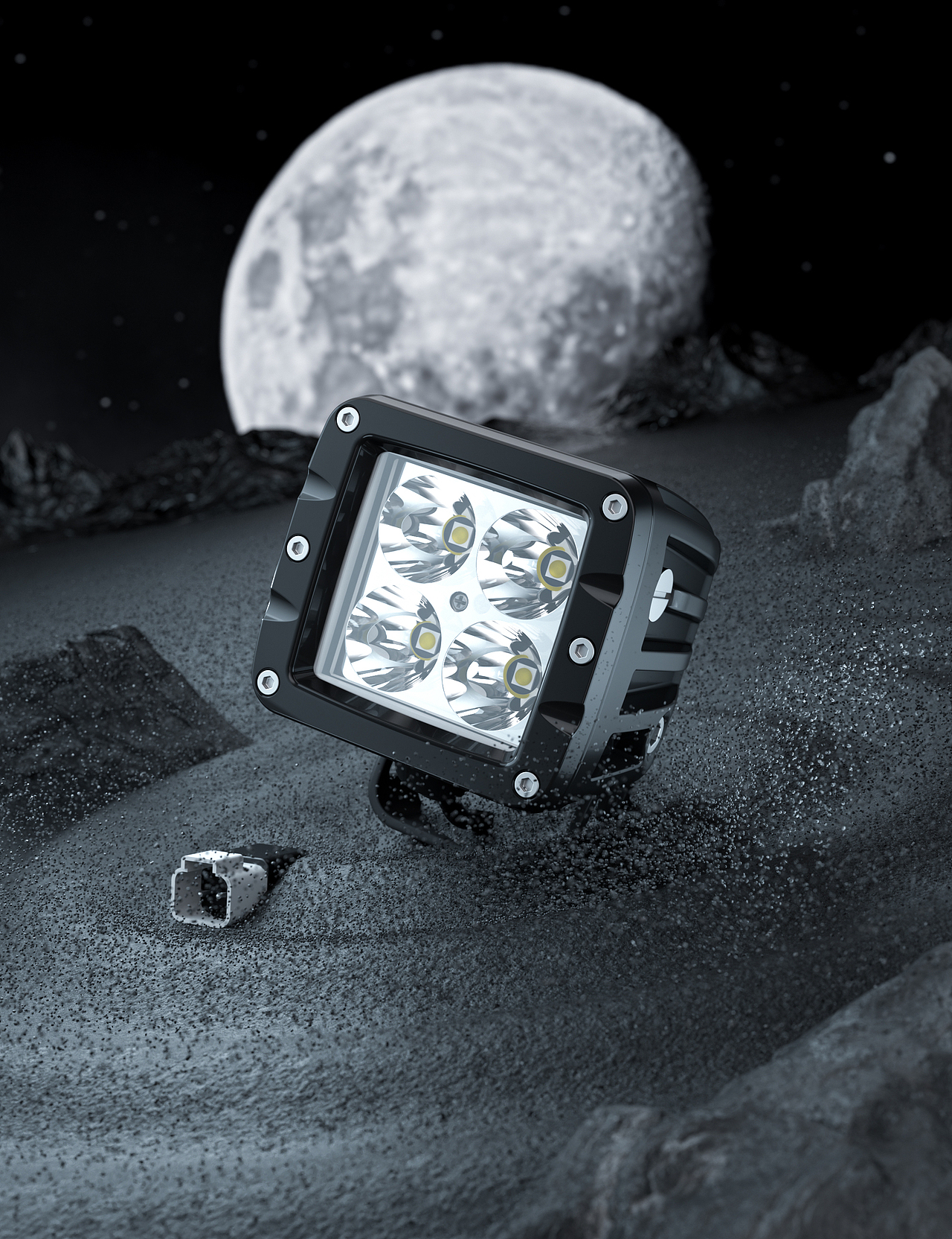 越野车LED工作灯 C4D | Octane产品渲染_ABEL_R-站酷ZCOOL