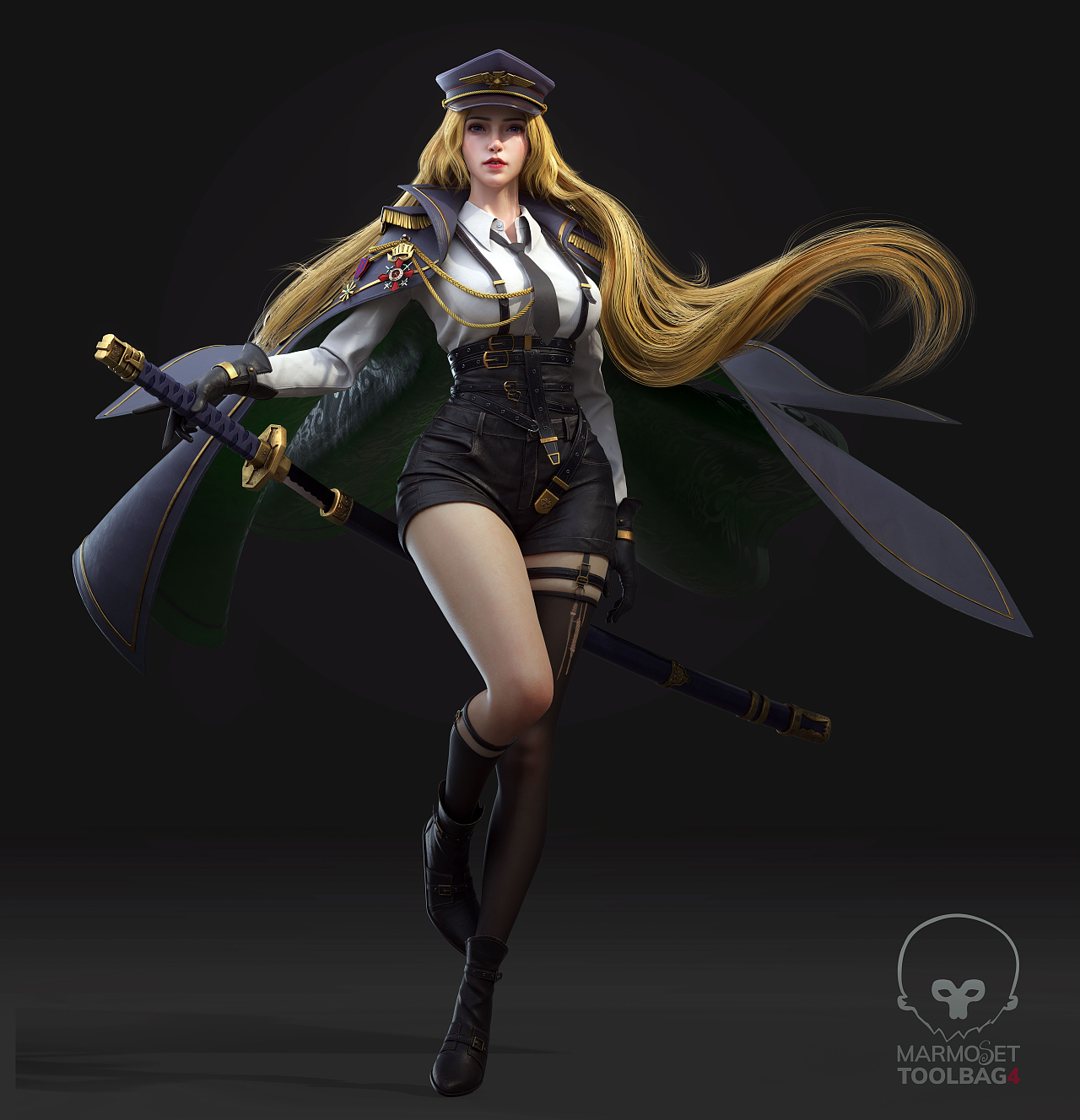 次时代美型角色-最美长腿女长官_依古奈斯eugin-站酷ZCOOL