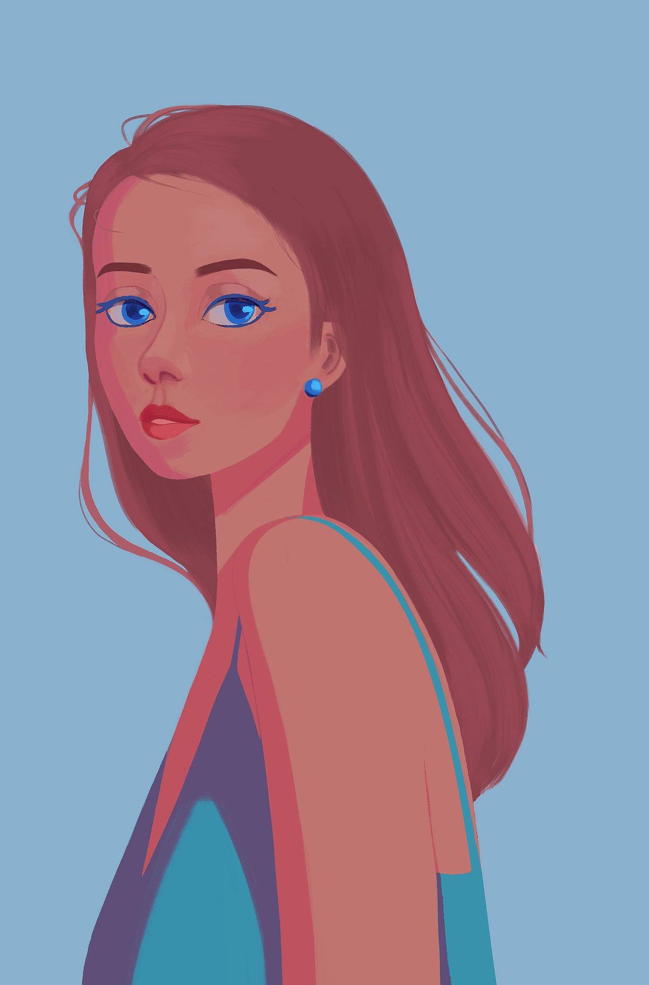 人物半身插画_如风mz-站酷ZCOOL