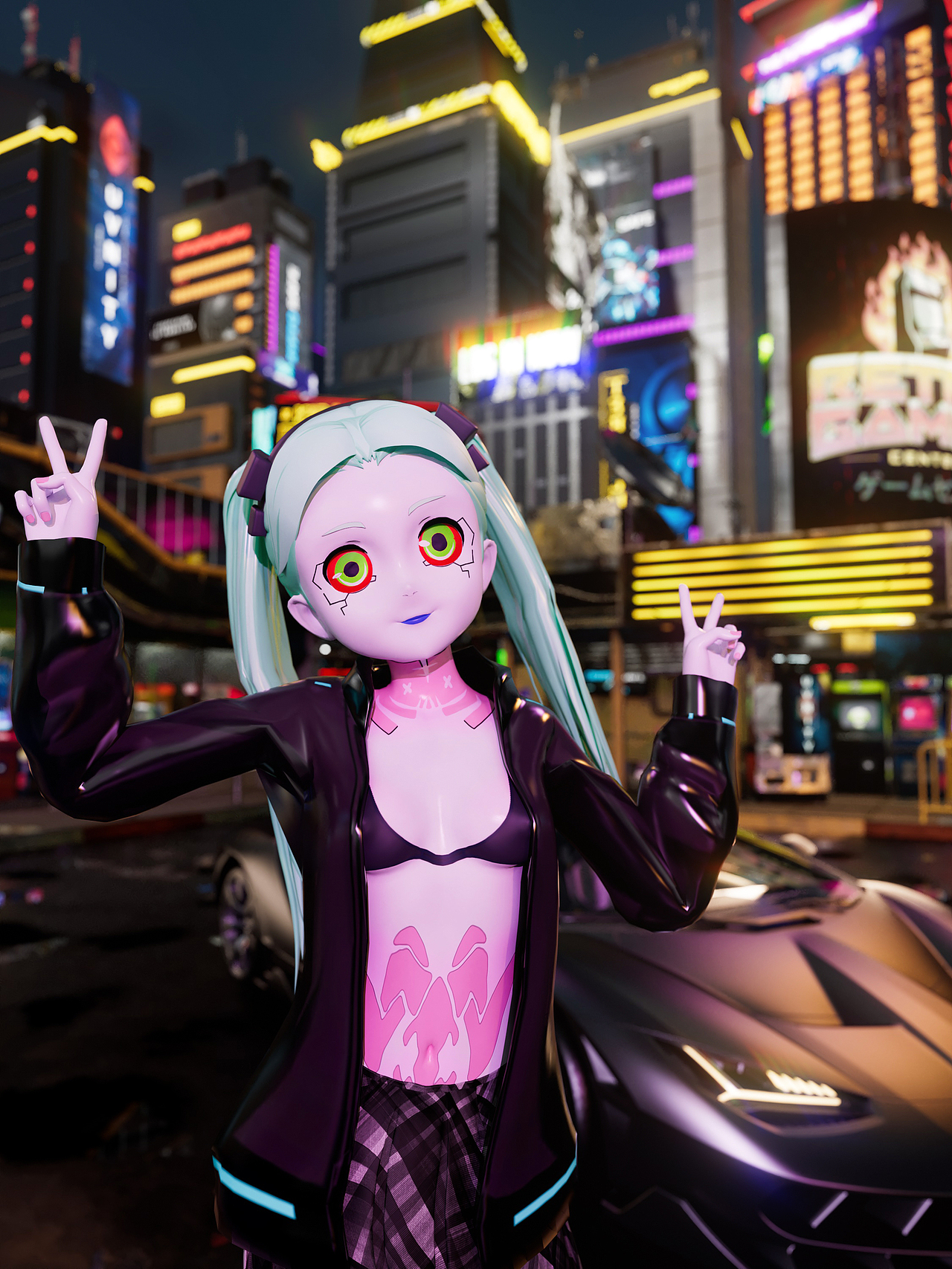 赛博朋克城市夜景——丽贝卡_学设计的有缘人-站酷ZCOOL