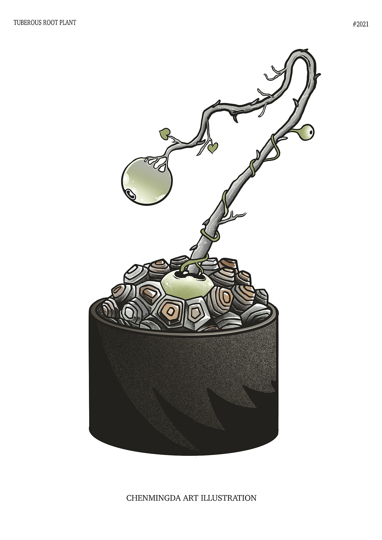 Monster root illustration_晨鸣达-站酷ZCOOL