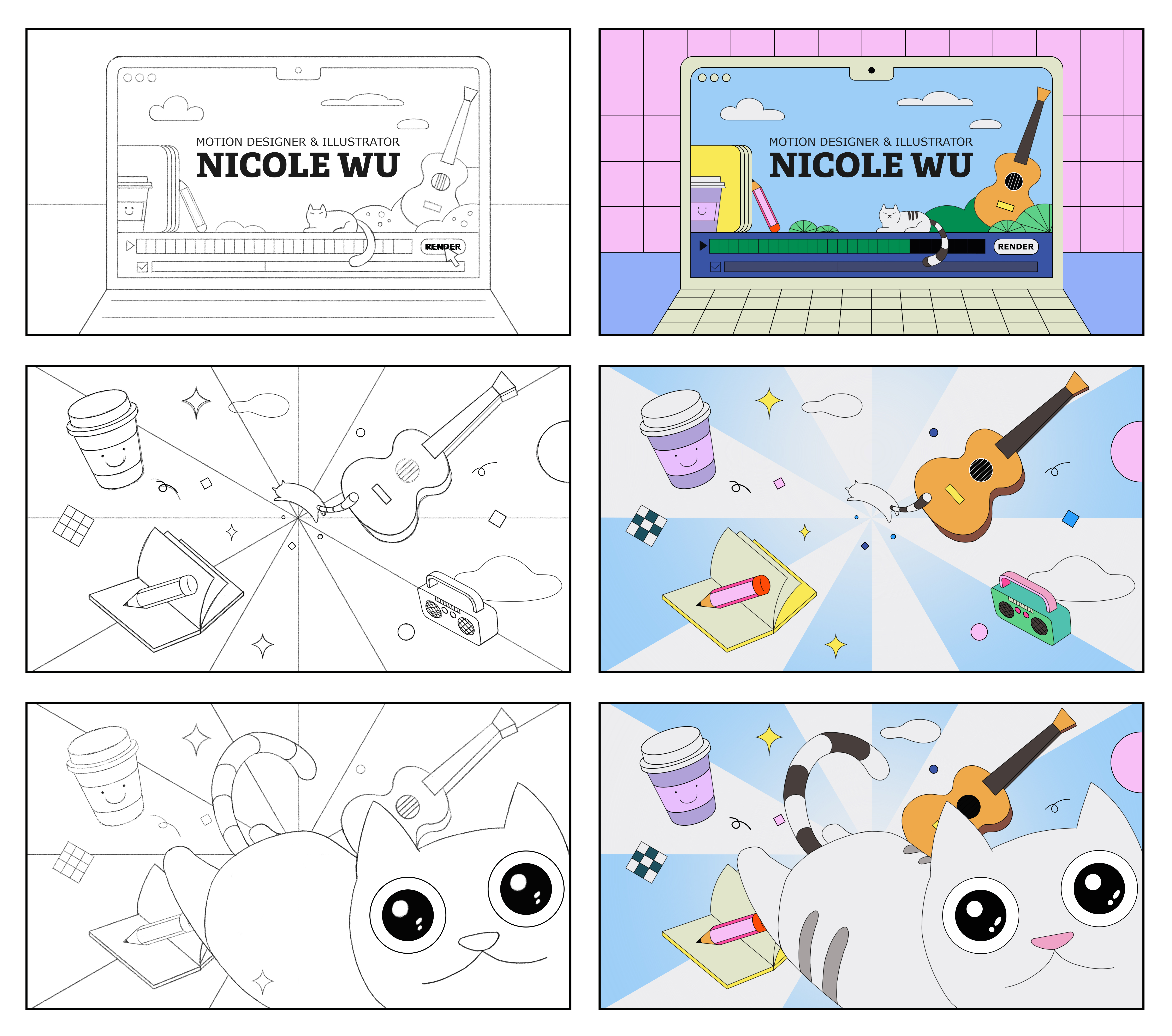2D&3D动画作品集2024_Nicole的下午画-站酷ZCOOL