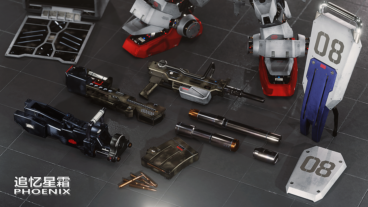 【blender建模渲染】RX-79G陆战型高达，08MS小队_追忆星霜-站酷ZCOOL