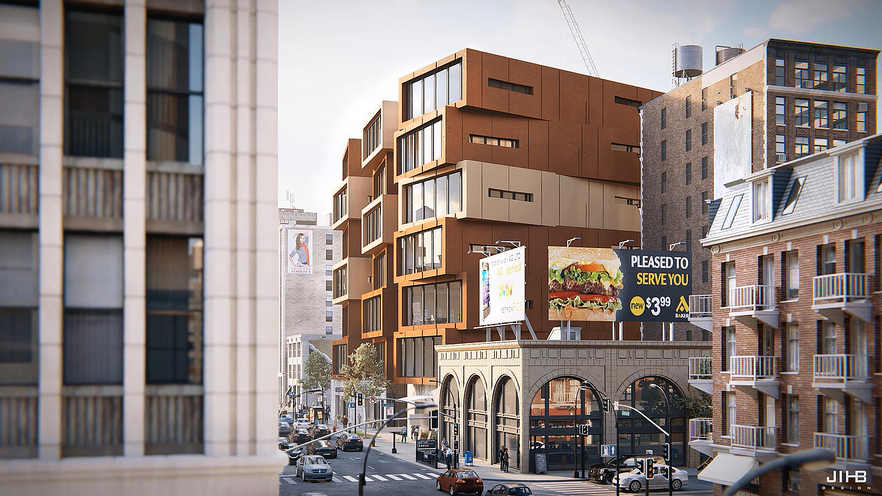 街道办公楼LUMION渲染_JIHB-站酷ZCOOL