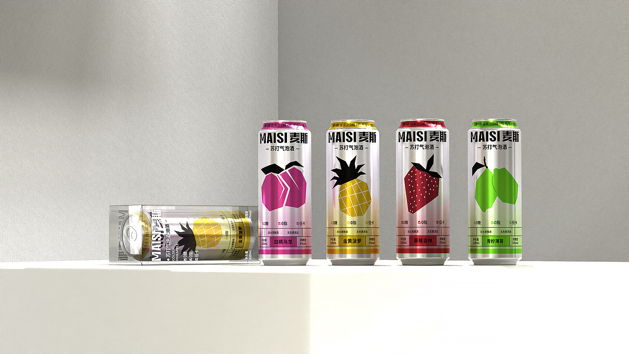 MAISI麦斯苏打气泡酒 / 包装全案设计_池浅Shallow-站酷ZCOOL