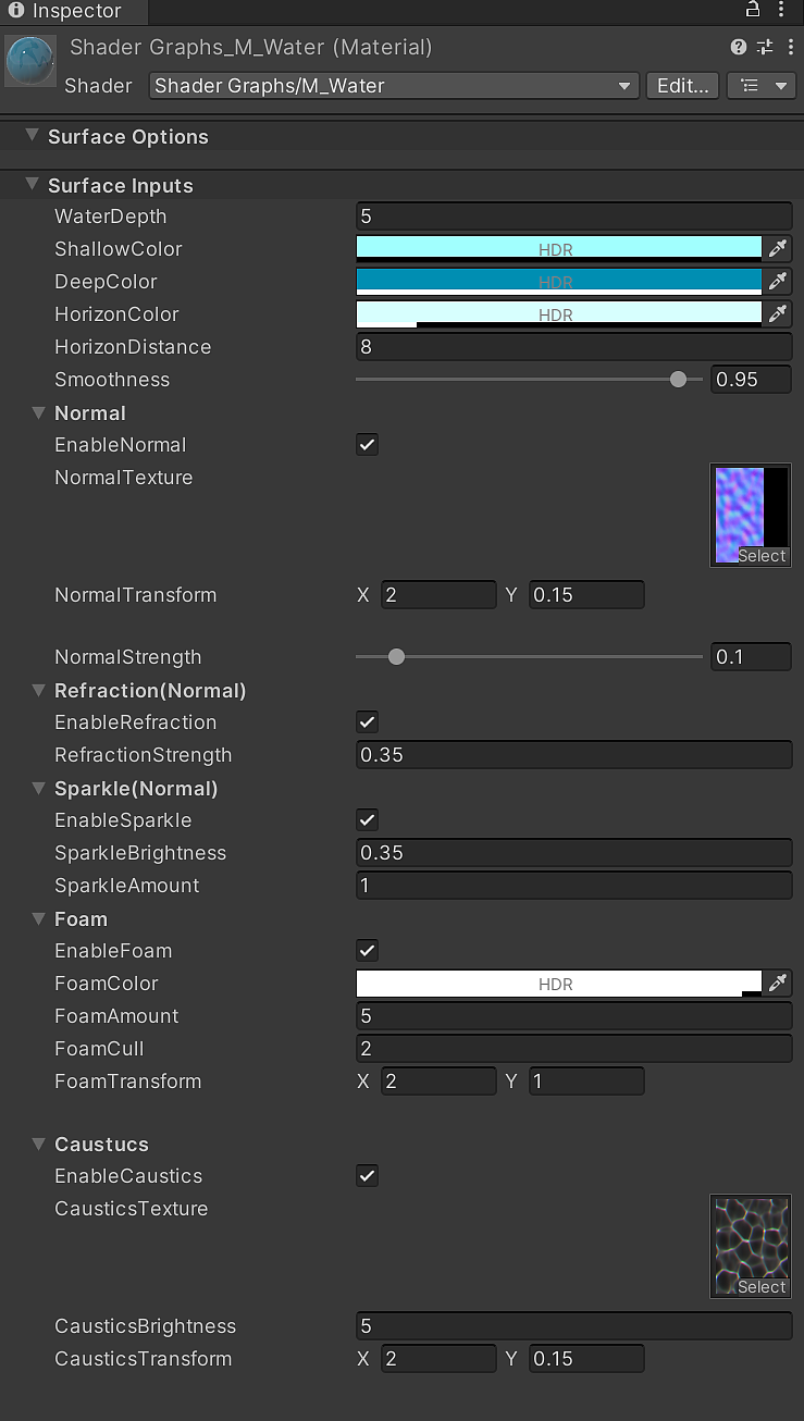 Unity Urp管线shadergraphs结合hlsl写的自定义水 Aesce 站酷zcool