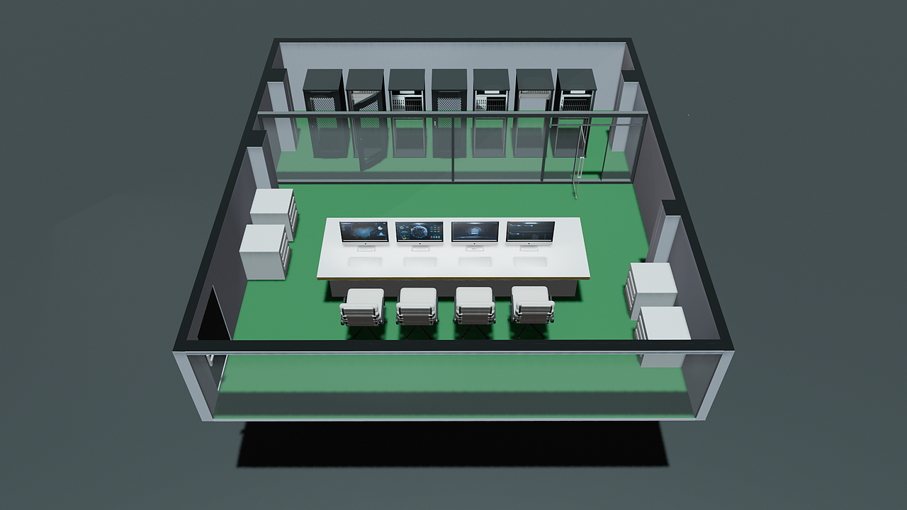 3d机房建模_掉了via-站酷ZCOOL