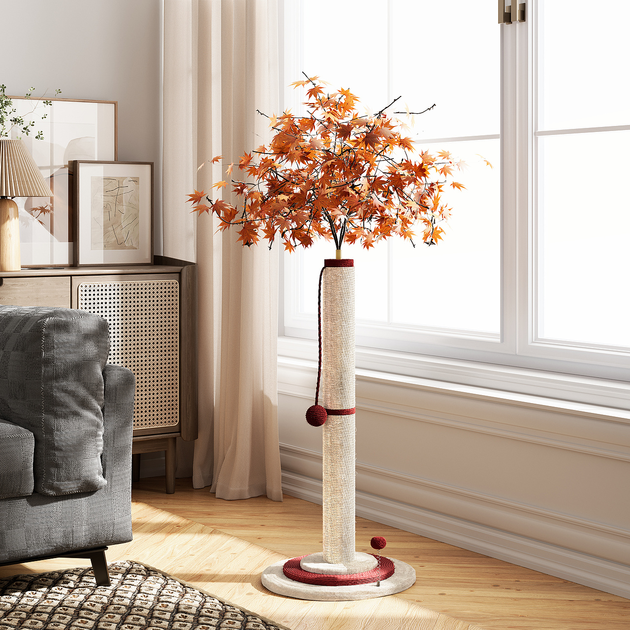 宠物用品渲染-猫爬架 P2_BigWang王-站酷ZCOOL