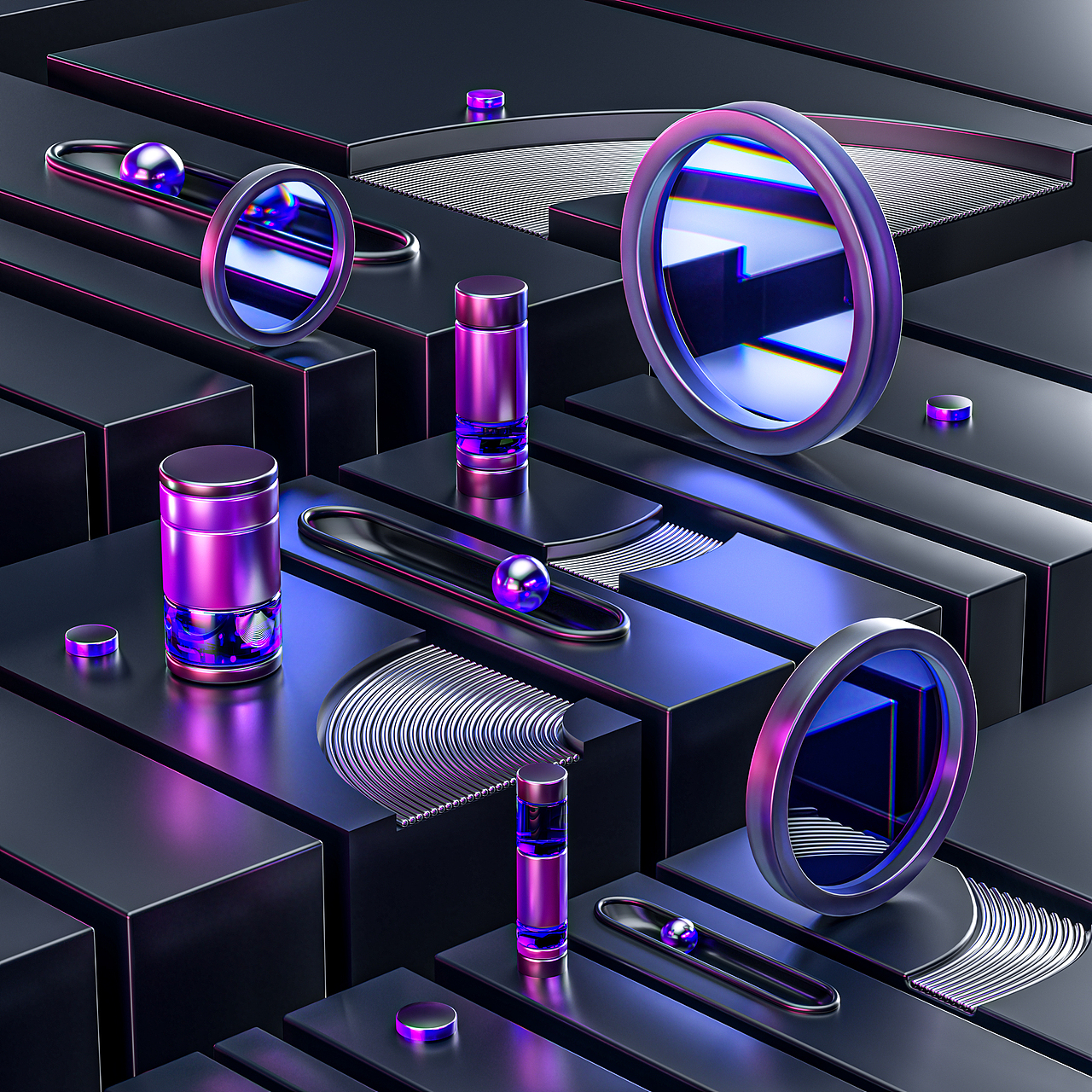 C4D 3S材质、玻璃材质、OC渲染-3月份_子非鱼_Art-站酷ZCOOL