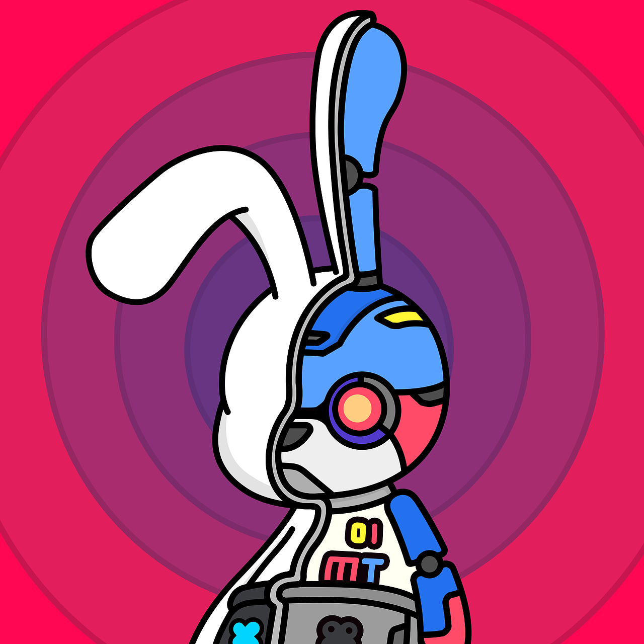 BUNY FAN BUNY兔迷兔半身系列-数字藏品头像_我是你小强哥-站酷ZCOOL