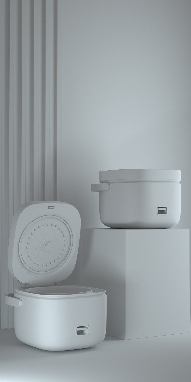 电饭煲C4d建模/详情页设计_XIAOW尊嘟-站酷ZCOOL