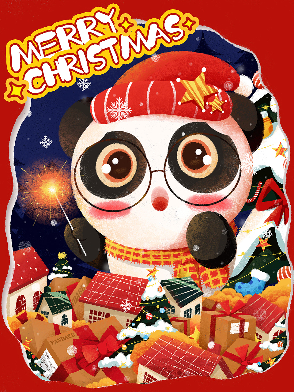 圣诞节插画_插画师Simon-站酷ZCOOL