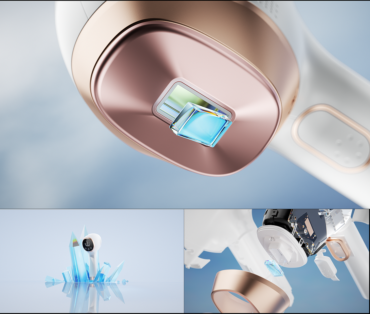 Aopvui蓝宝石冰点脱毛仪_天翎星画工作室-站酷ZCOOL