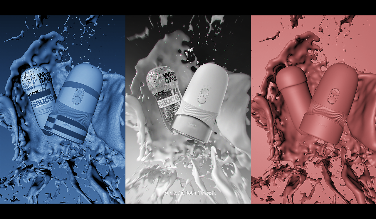 情趣用品飞机杯海报主KV渲染_SunKe_孙珂-站酷ZCOOL