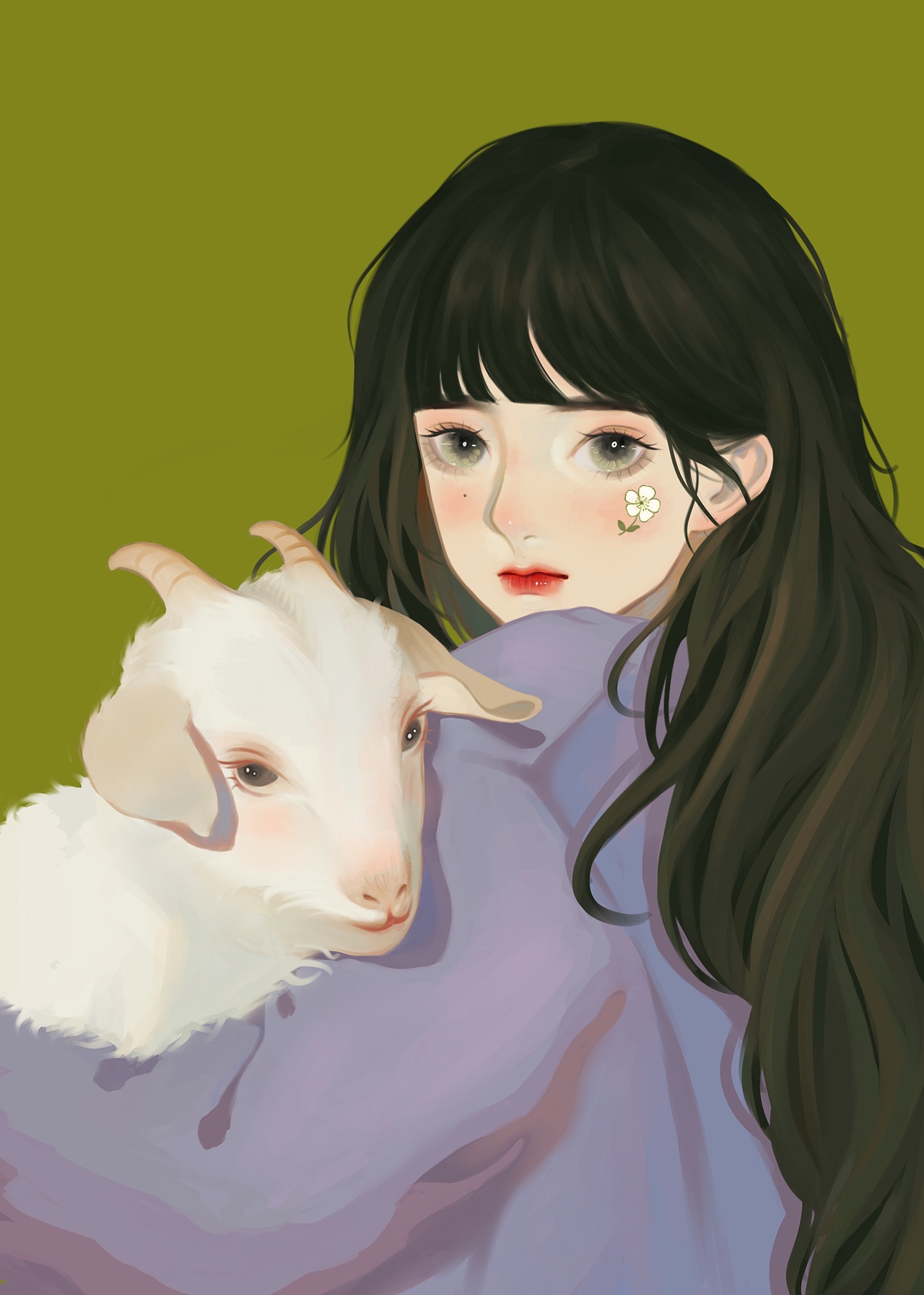 ipad少女插画合集_插画师花溪-站酷ZCOOL