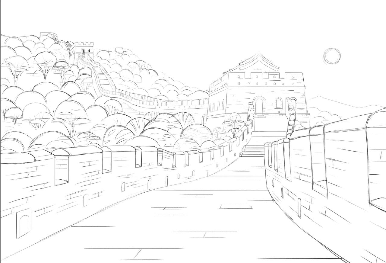 夜晚的长城_我是DYY-站酷ZCOOL