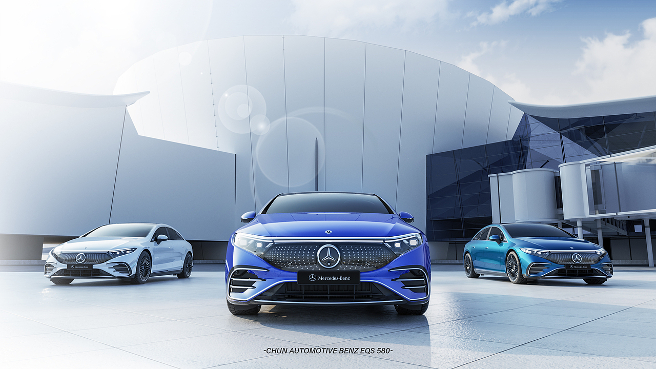 -BENZ EQS580-产品视觉表达渲染_椿吖-站酷ZCOOL