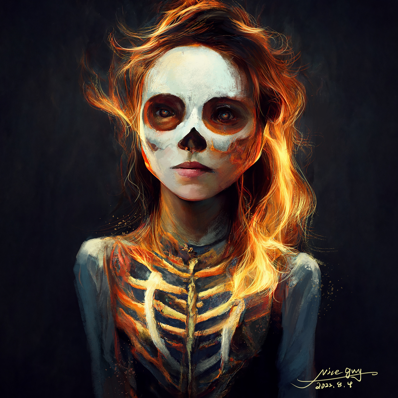 板绘女肖像 《红瞳》_奈斯GUY-站酷ZCOOL