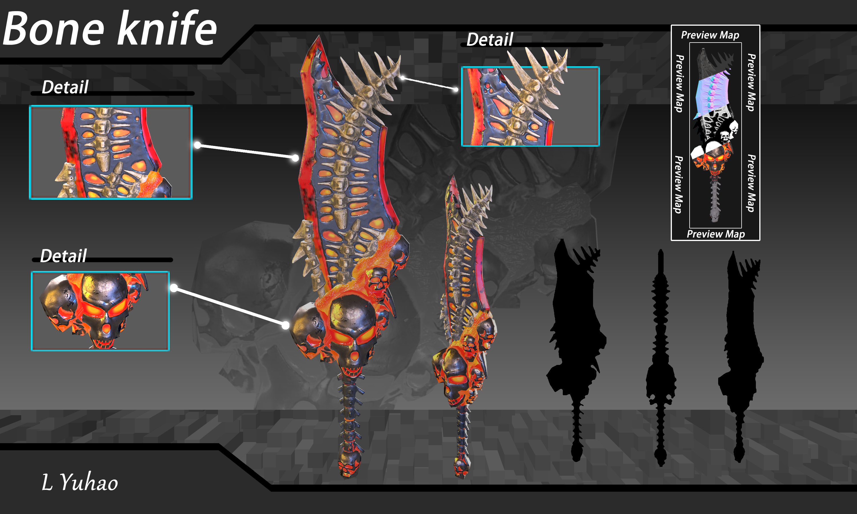 BONE KNIFE_joker_吧唧-站酷ZCOOL