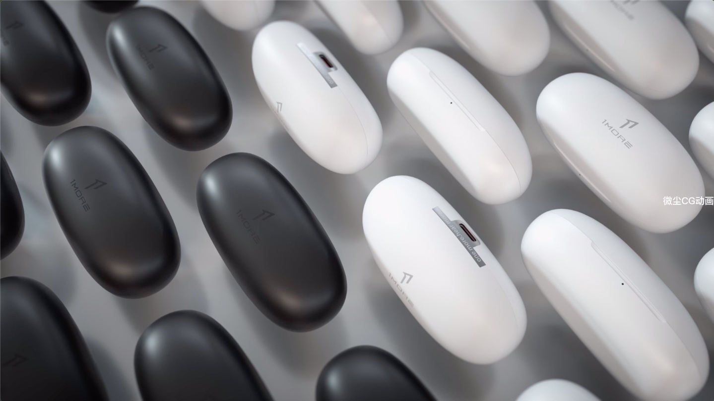 1MORE万魔耳机舒适豆降噪版 _微尘CG动画-站酷ZCOOL