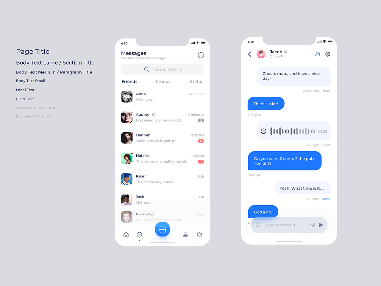 Im即时通信app设计稿nsworks 站酷zcool 