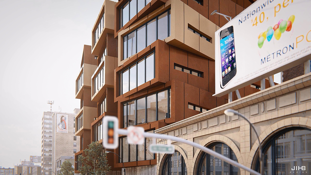 街道办公楼LUMION渲染_JIHB-站酷ZCOOL