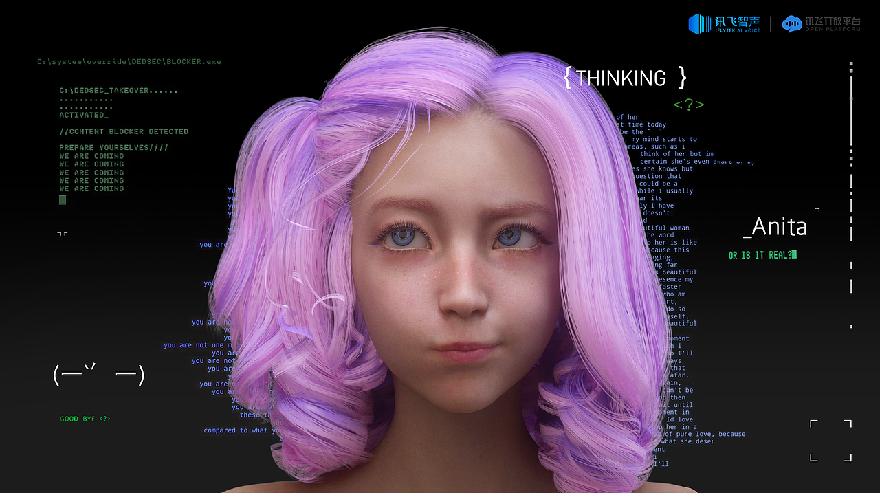 虚拟数字人设计_Anita_阿靖Jin-站酷ZCOOL