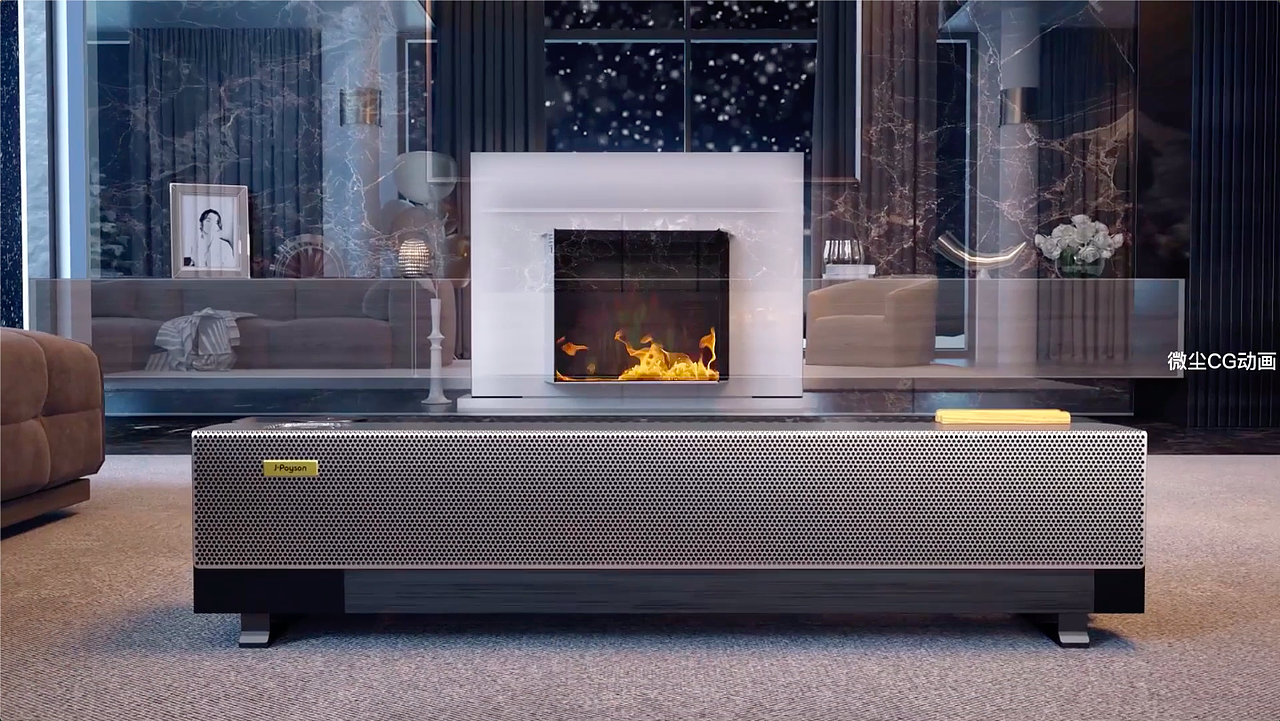 Jpoyson聚普森全屋取暖器/踢脚线/石墨烯暖风机_微尘CG动画-站酷ZCOOL