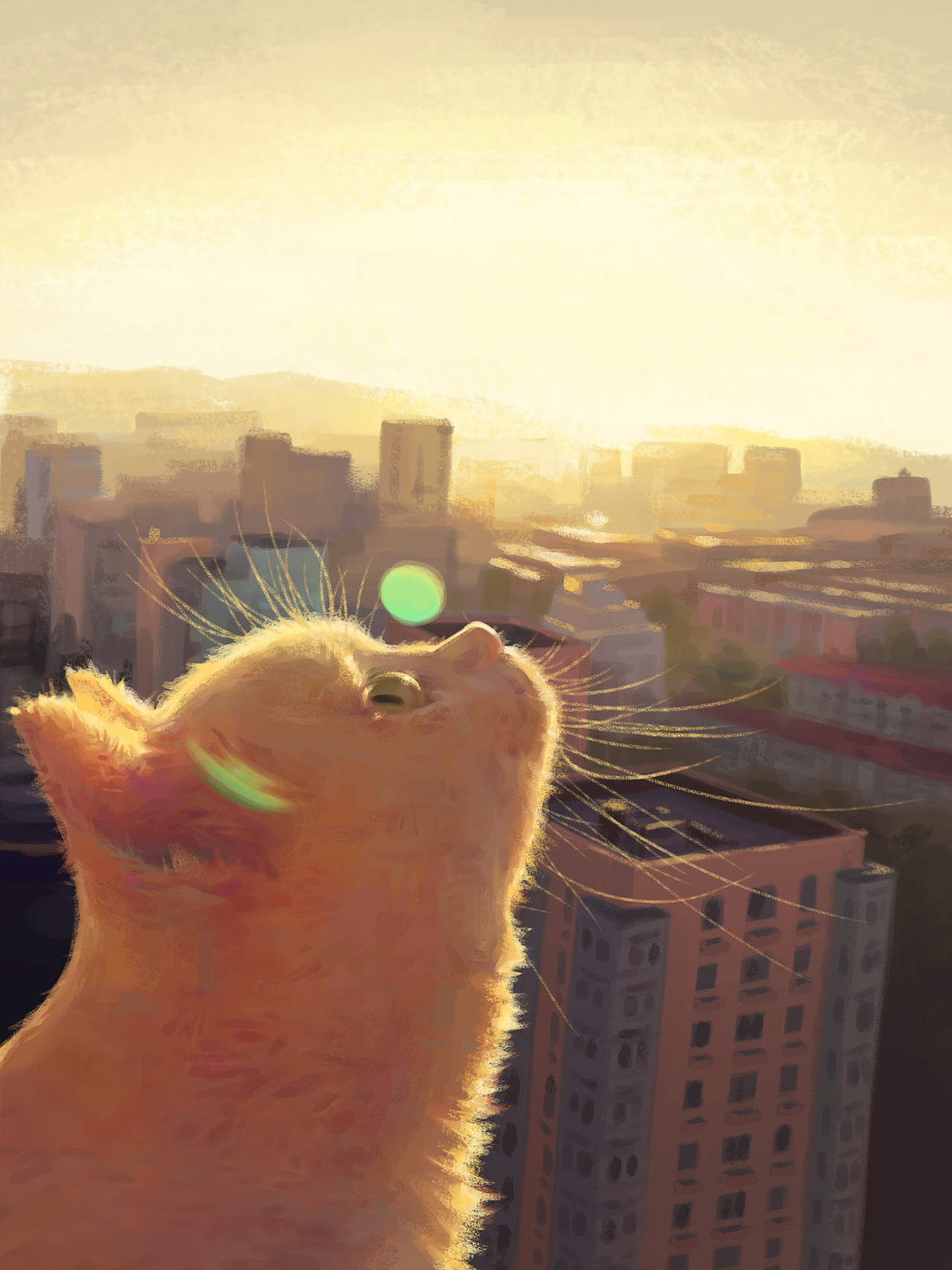 质感插画打卡挑战 Day11-晨曦_木香子Ivana-站酷ZCOOL