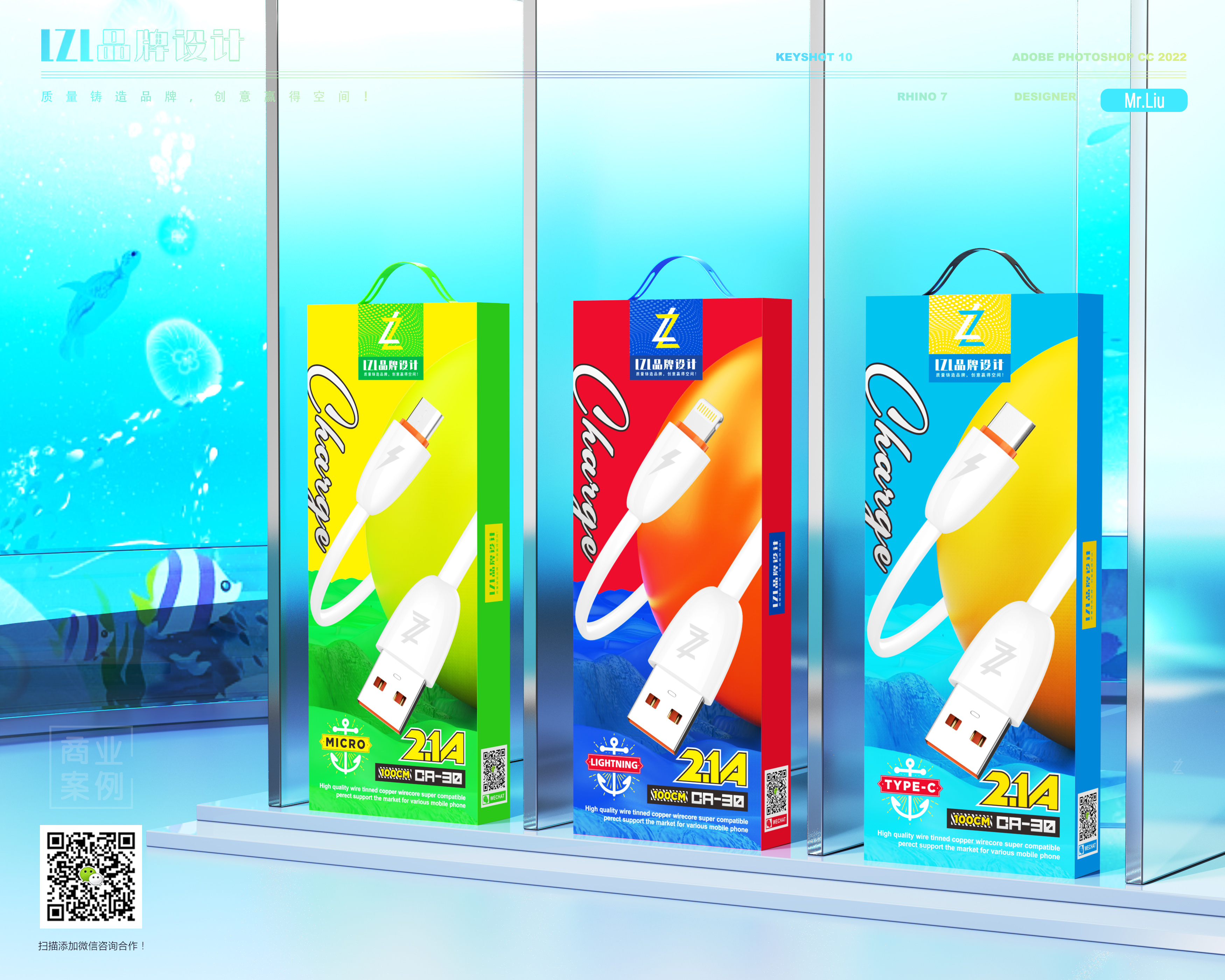 LZL品牌设计：数码产品配件包装设计 | 数据线包装设计_最不具影响力设计-站酷ZCOOL