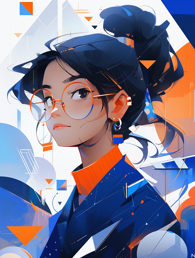 032期｜Midjourney Niji 咒语绘图｜少女头像_AIGC小妖-站酷ZCOOL