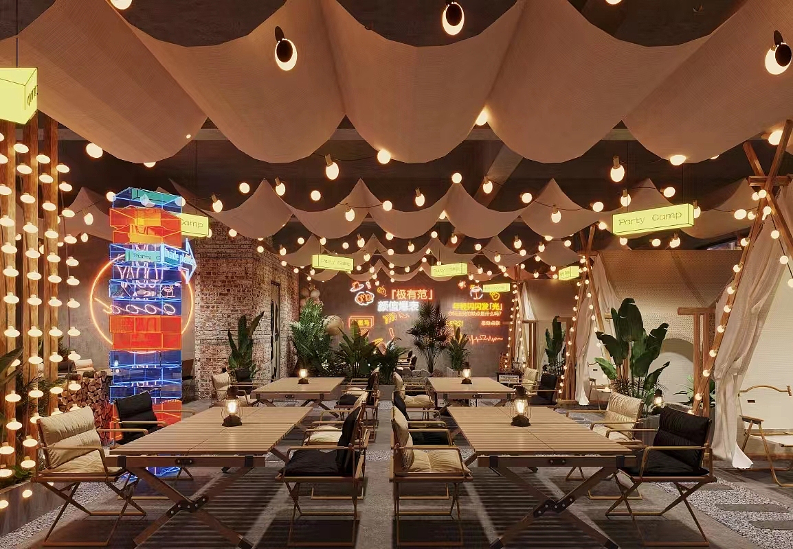 露营风餐厅_1992效果图月月-站酷ZCOOL