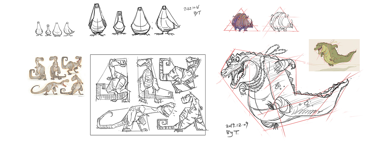 抓型练习丨合集_bilijojo-站酷ZCOOL