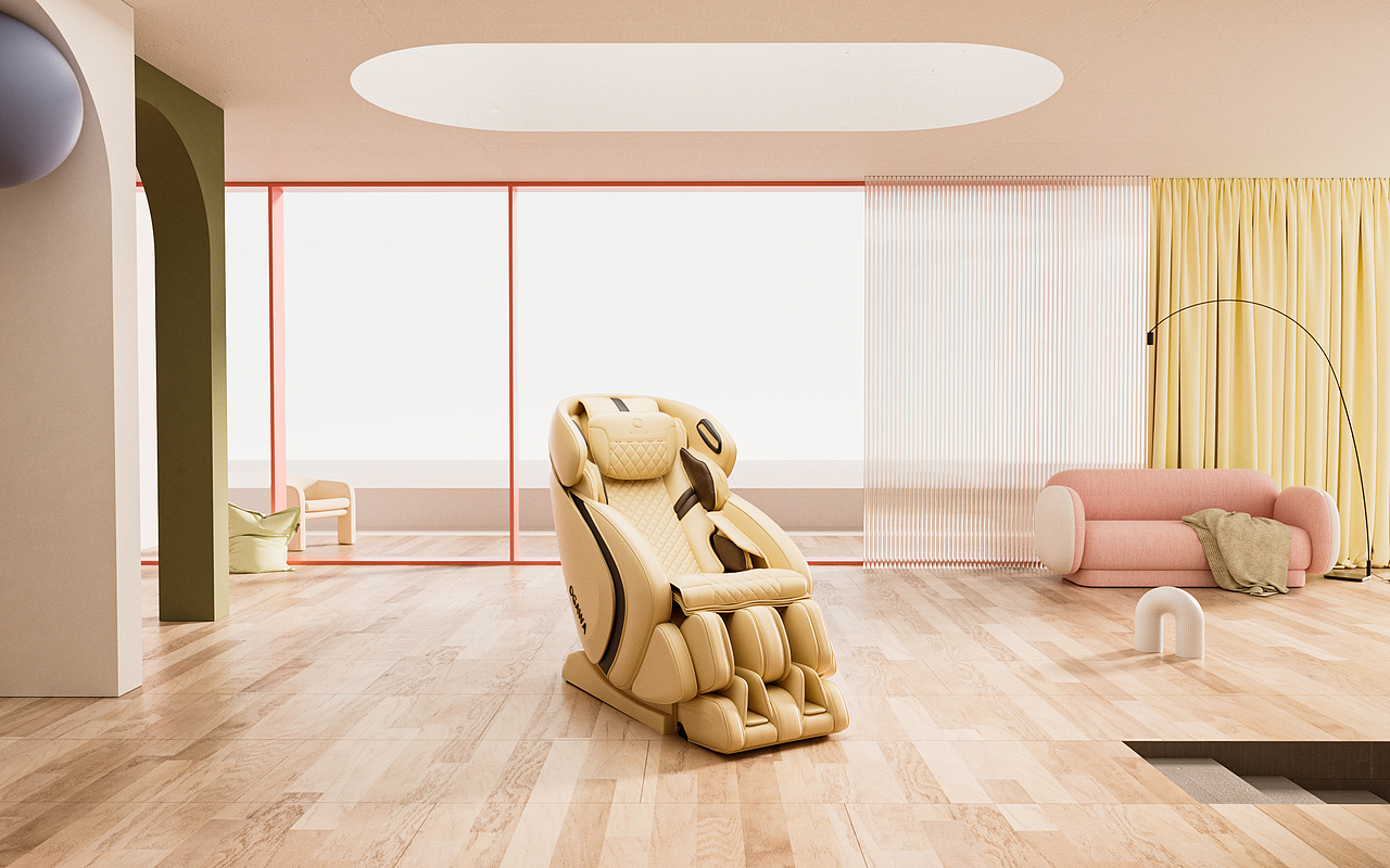 按摩椅产品渲染_BRML-站酷ZCOOL