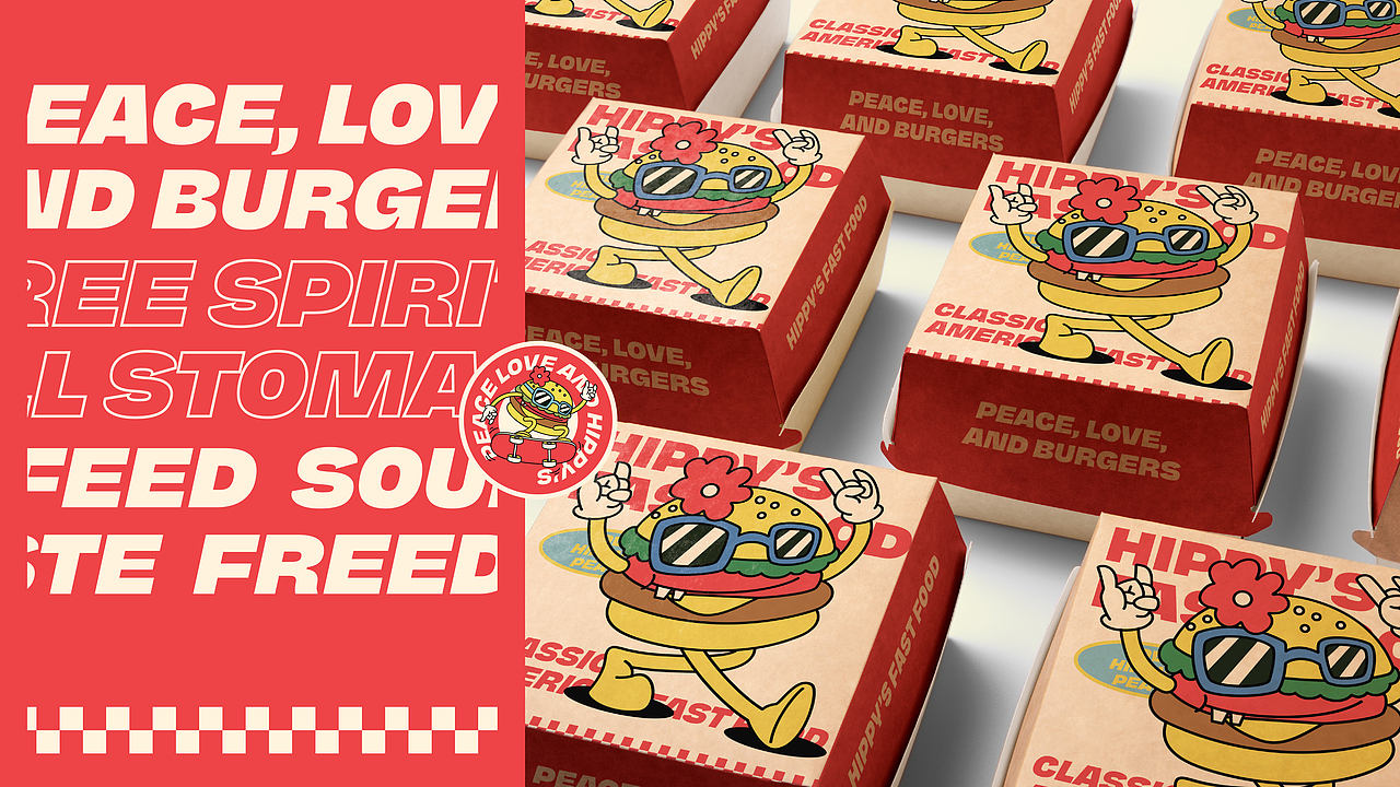 Hippy's美式快餐×JC品牌设计 | 和平，爱，与嬉皮士_JC品牌设计-站酷ZCOOL