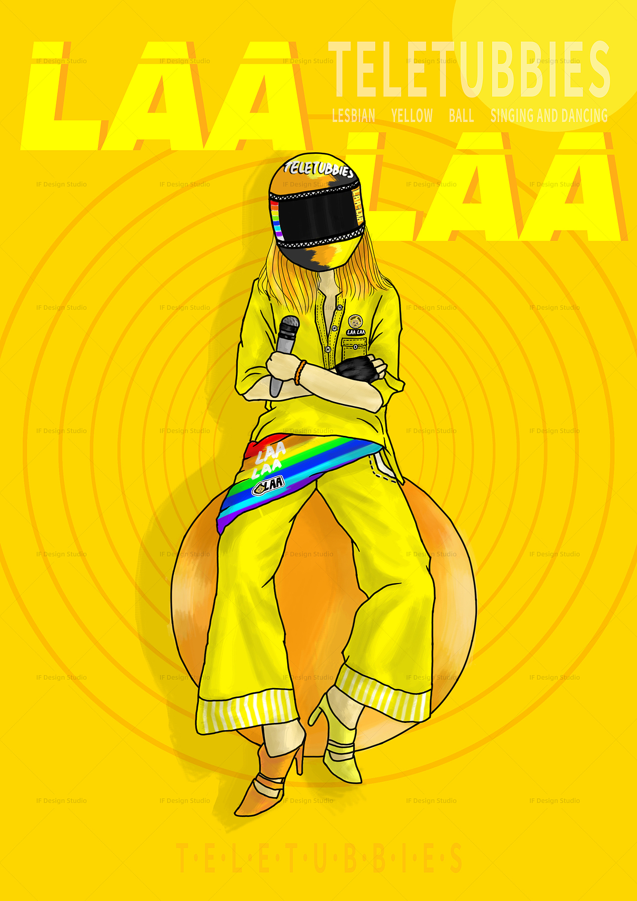 IF-天线宝宝拟人（头盔侠）插画_IF设计工作室-站酷ZCOOL