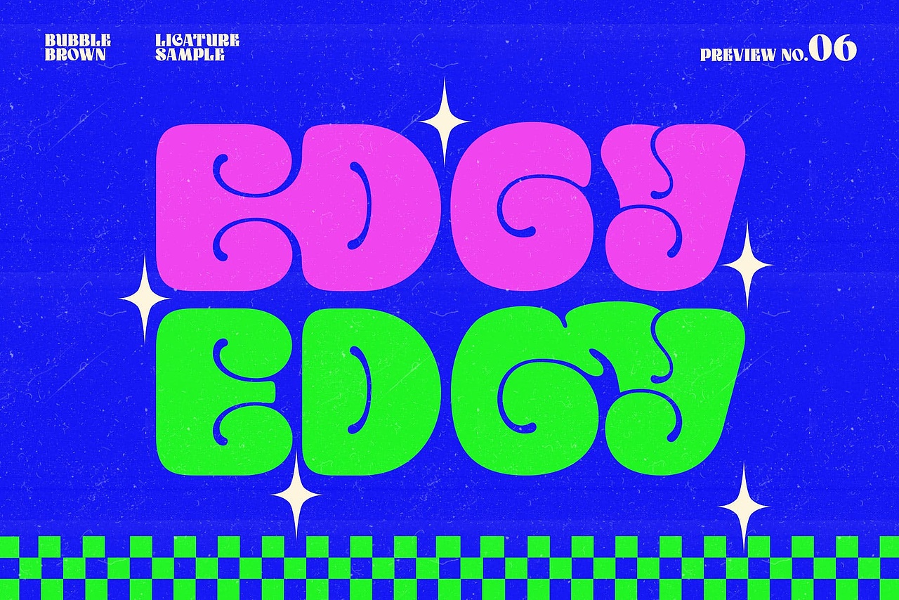 潮流复古趣味可爱气泡卡通pop迷幻潮牌海报英文字体_最西文集-站酷ZCOOL