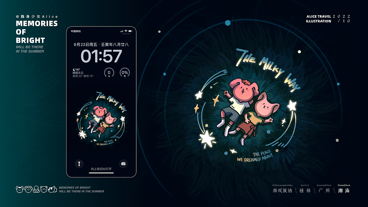 旅行插画壁纸 | 夏日结束前Memories of Bright_隐身少女Alice-站酷ZCOOL