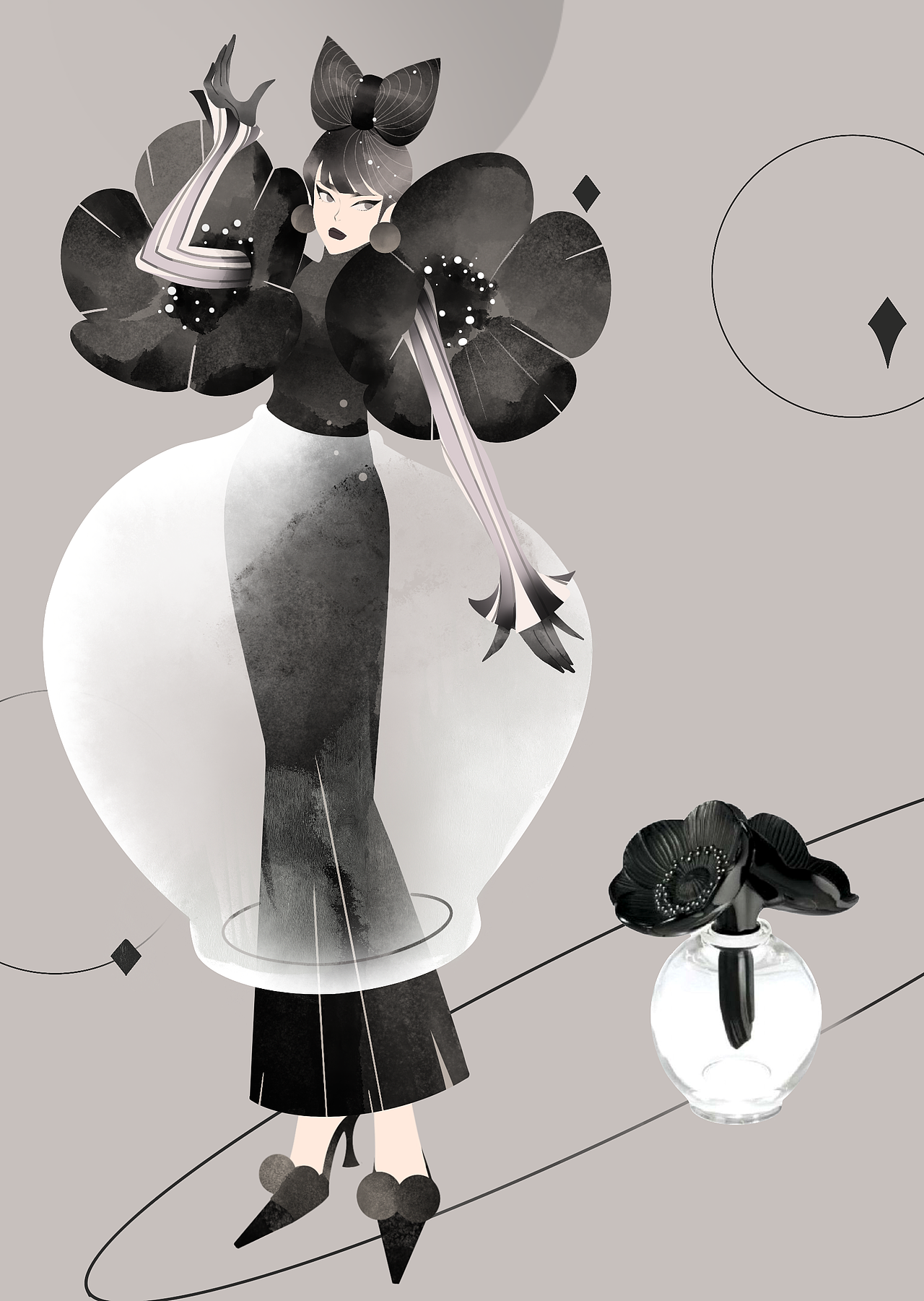 Perfume bottle character design_云野Doodle-站酷ZCOOL
