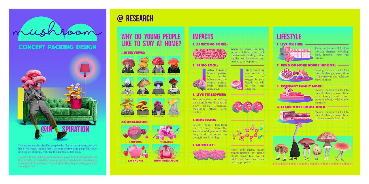 蘑菇人/ Mushroom human beings_一根肉桂卷呀-站酷ZCOOL