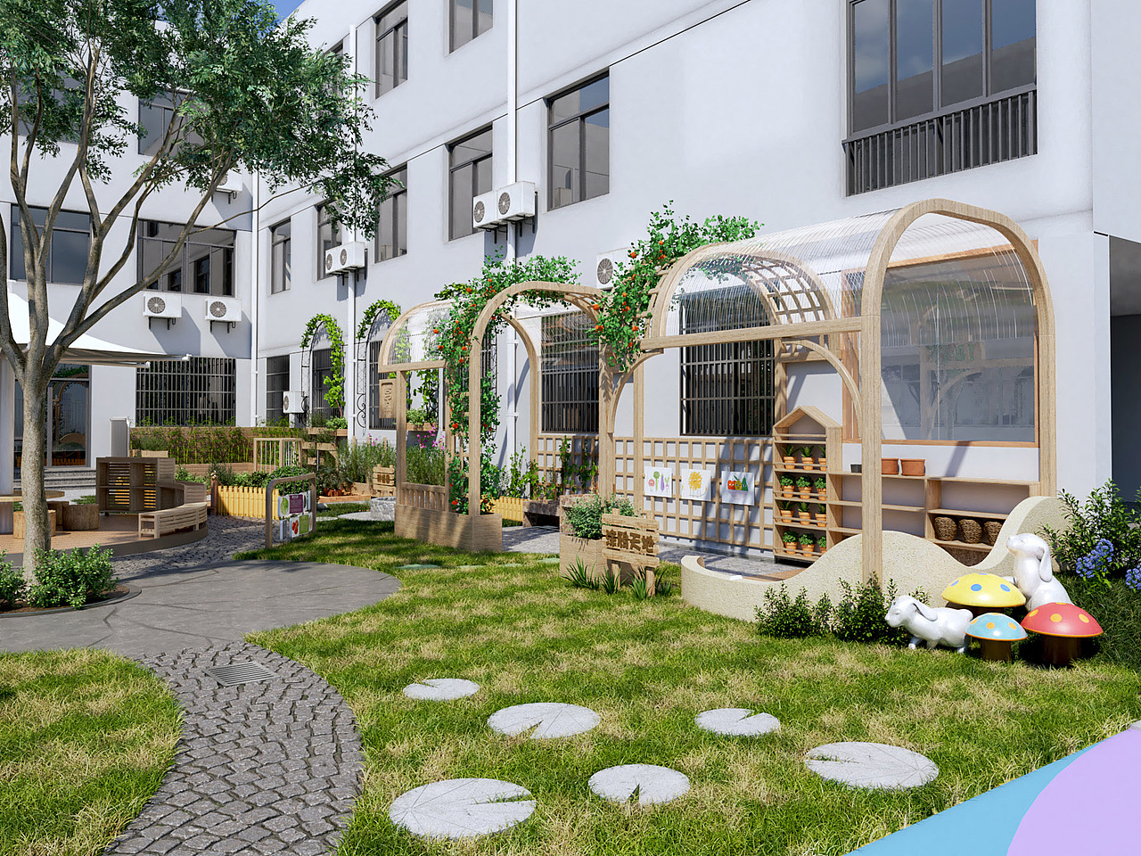 幼儿园自然美育户外活动空间_ALIN_ALIN-站酷ZCOOL