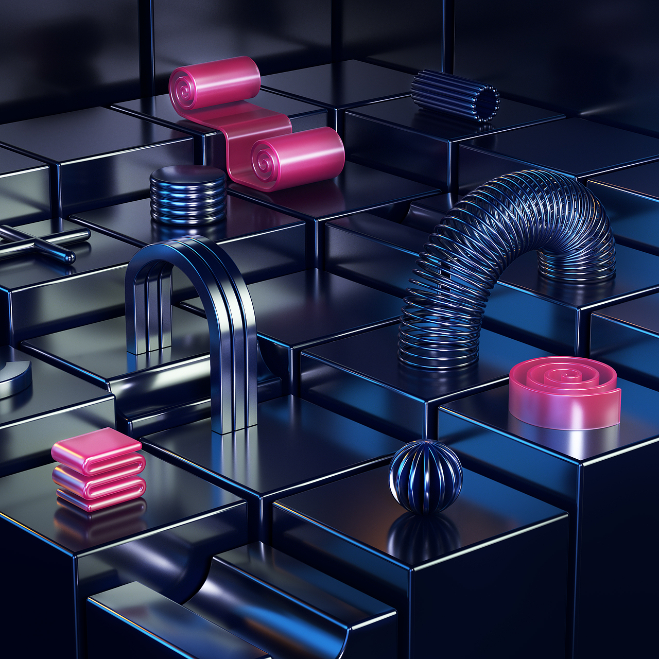 C4D 3S材质、玻璃材质、OC渲染-3月份_子非鱼_Art-站酷ZCOOL