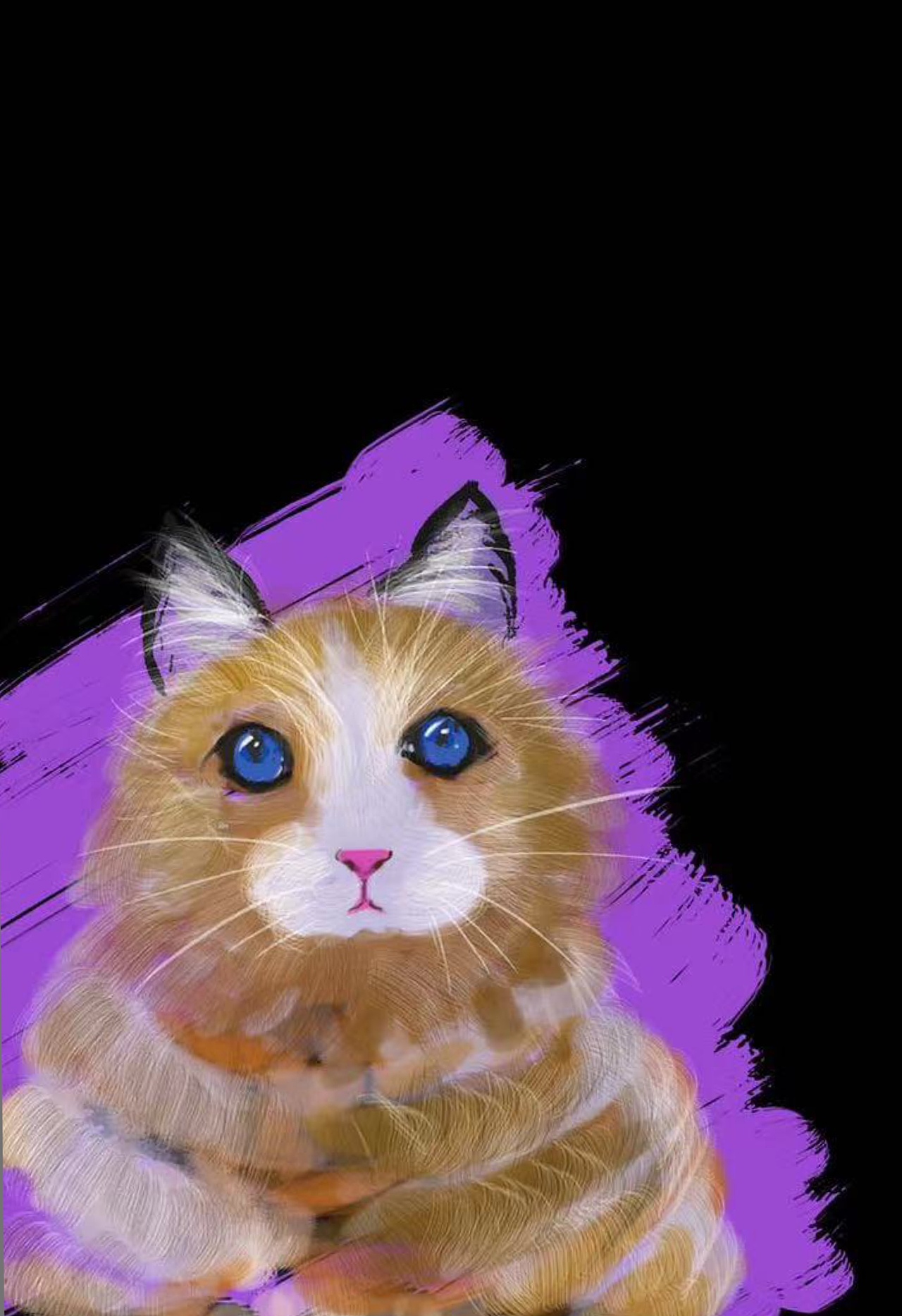 橘猫（板绘手机锁屏设计）_杨式不打太极-站酷ZCOOL