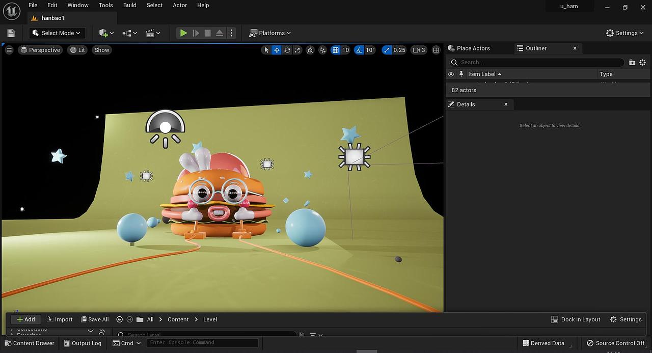 【C4D-UE5渲染】小汉堡临摹_咖咖KAYU-站酷ZCOOL