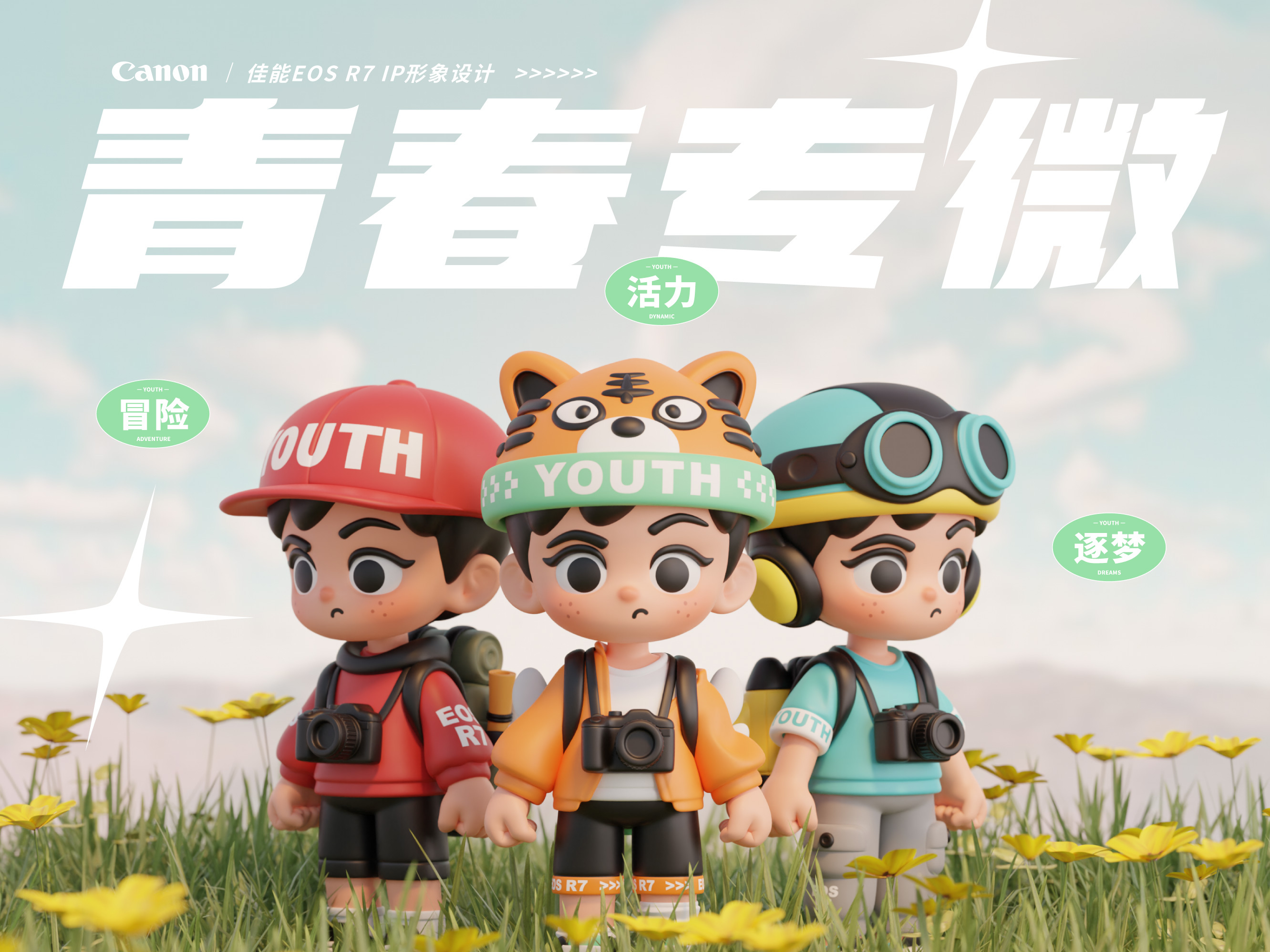 佳能青春专微IP形象设计_R7阿七_泊宁Bolin-站酷ZCOOL