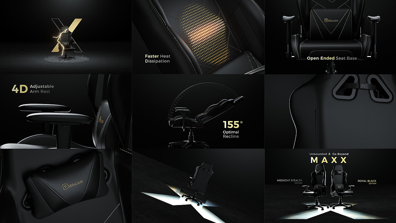 电竞椅C4D动画_大梦小半liu-站酷ZCOOL